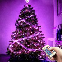 China Dimmable Purple Fairy Lights Plug in Super Long Twinkle String Lights with Remote Waterproof for Christmas for sale