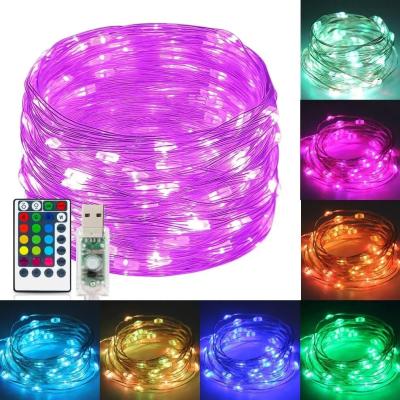 China Halloween Fairy String Lights USB Plug in Fairy Lights with Remote 8 Colors Changing for Bedroom Indoor outdoor for sale