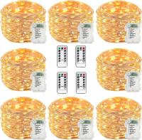 China Battery Operated Waterproof Warm White 50 LED Fairy String Lights with Remote Control for Garden and Home Decoration for sale