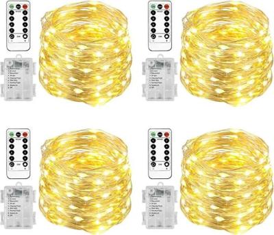 China Bright Fairy String Lights 60 LED Copper Wire Battery Operated Waterproof Lights Christmas Decorations for Indoor Decor for sale