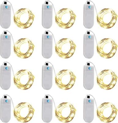 China Warm White Battery Operated Christmas Silver Coated Copper Wire Lights Firefly Twinkle Lights for Party Christmas Decor for sale