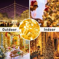 China 600 LED Christmas Lights Outdoor Waterproof 8 Modes Indoor Christmas Warm White Christmas Plug in for Room Decor for sale