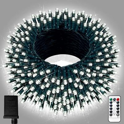 China Christmas String Lights Outdoor with Remote 8 Modes & Memory Timer Green Wire Twinkle Fairy Lights Decor for sale