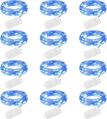 China IP44 Battery Operated String Lights Waterproof Silver Wire 20 Led Firefly Starry Moon Lights for sale