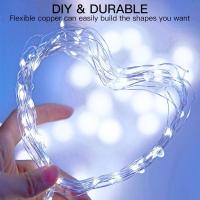 China Cool White Outdoor Solar String Lights 130LED Copper Wire Outside Solar Fairy Lights for sale