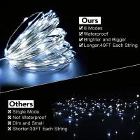 China Cool White Outdoor Solar String Lights 130LED Copper Wire Outside Solar Fairy Lights for sale