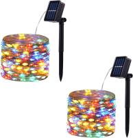 China Multicolor 100 LED Solar Powered String Lights Outdoor Waterproof Copper Wire Fairy Lights for sale