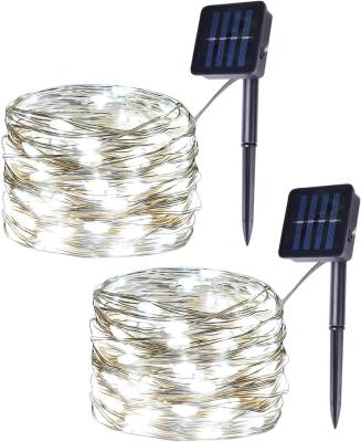 China 4.5V Flexible Solar Copper Wire Lights 100 LED White Fairy String Lights for sale