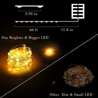 China Warm White Solar Fairy Lights 200 Led Waterproof Copper Wire 8 Modes Solar Powered for sale