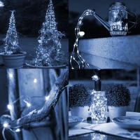 China 30m White Solar String Lights 120 LED Solar Powered Copper Wire Lights For Tree Decor for sale