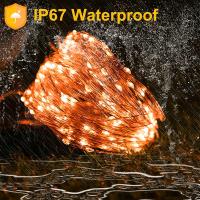 China Orange Halloween Decor Solar String Lights IP65 For Patio Tree Xmas Yard Decoration for sale