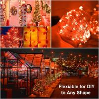 China Orange Halloween Decor Solar String Lights IP65 For Patio Tree Xmas Yard Decoration for sale