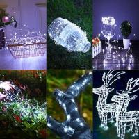 China Waterproof Solar Fairy Lights Outdoor 240 Led 8 Modes White Solar Copper Wire for sale