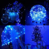 China Blue Solar Powered String Lights 8 Modes Copper Wire Lights For Homes Decorations for sale
