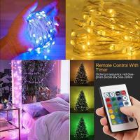 China Multi Color Changing Fairy Lights USB Plug In Fairy String Lights Remote Timer for sale