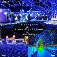 China Outdoor Long Christmas Fairy String Lights For Wedding Garden Yard Tree Xmas Decor for sale