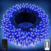 China 50m Christmas String Lights Blue With Remote 8 Modes Memory Timer Decor For Home for sale