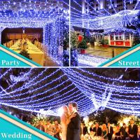 China 50m Christmas String Lights Blue With Remote 8 Modes Memory Timer Decor For Home for sale