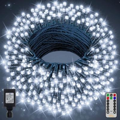 China House LED White Christmas Lights With Remote String Fairy Lights Plug In Timer for sale