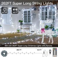 China House LED White Christmas Lights With Remote String Fairy Lights Plug In Timer for sale