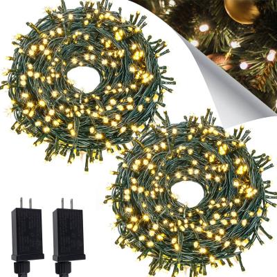 China 400pcs LED Warm White Extendable String Lights Water Resistant For Christmas Decoration for sale