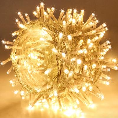 China Bedroom Warm White Christmas Lights With 8 Lighting Modes 20m Length for sale