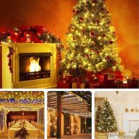 China Bedroom Warm White Christmas Lights With 8 Lighting Modes 20m Length for sale