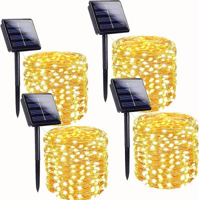 China Warm White Solar String Lights Outdoor Waterproof Solar Fairy Lights For Tree Christmas for sale