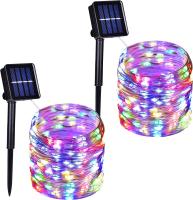 China Multi Colored Outdoor Solar Christmas Lights Copper Wire Fairy Lights For Patio for sale