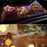 China Multi Colored Outdoor Solar Christmas Lights Copper Wire Fairy Lights For Patio for sale