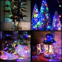 China Multi Colored Outdoor Solar Christmas Lights Copper Wire Fairy Lights For Patio for sale