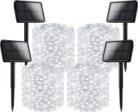 China Daylight White Solar LED String Lights Waterproof Outdoor Twinkle Lights For Balcony for sale