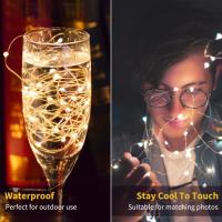China IP65 Led Fairy Lights Battery Operated Firefly Starry Moon Lights For DIY Wedding for sale