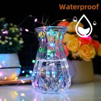 China Multicolor Battery Operated Flashing Light Mode Silver Wire Mini For Festival Decoration for sale