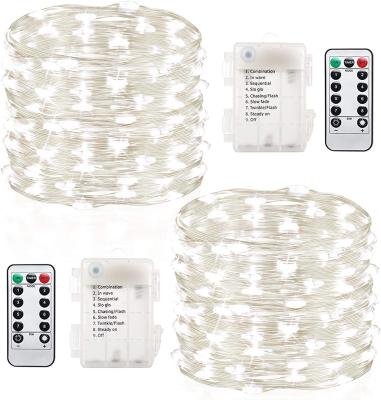 China Party Battery Operated Christmas Lights With Remote Waterproof White Fairy Lights for sale