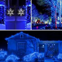 China Battery Operated Blue String Lights 100 LED Copper Wire Twinkle Lights For Christmas DIY Decor for sale
