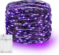 China Purple Bright Copper Wire Battery Operated Waterproof Lights Christmas Decorations for sale