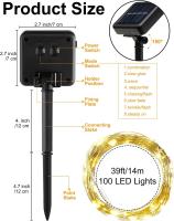 China Warm White Waterproof Solar Copper Wire String Lights With 8 Lighting Modes For Yard Decoration for sale
