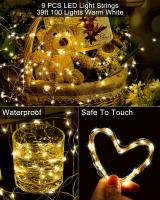 China Warm White Waterproof Solar Copper Wire String Lights With 8 Lighting Modes For Yard Decoration for sale
