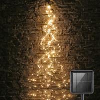 China 20m Solar Copper Wire Lights 200 LEDs For Outdoor Garden Halloween for sale