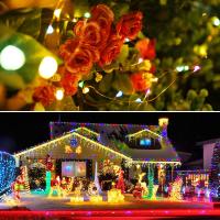 China Multicolor Solar Copper Wire Lights 30m For Christmas Wedding Decoration for sale