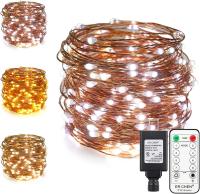 China Warm White 200 LEDs Plug In Copper Wire Lights Dual Color LED String Lights 3W for sale