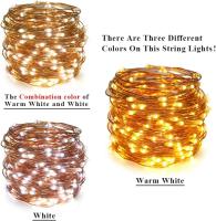China Warm White 200 LEDs Plug In Copper Wire Lights Dual Color LED String Lights 3W for sale