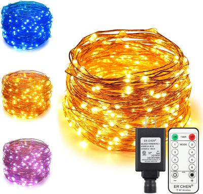 China 20m Color LED String Lights Plug In Color Changing 8 Modes Dimmable With Remote Timer for sale