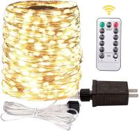 China 120V LED Fairy String Lights Long Plug In String Lights Remote Control For Living Bedroom for sale