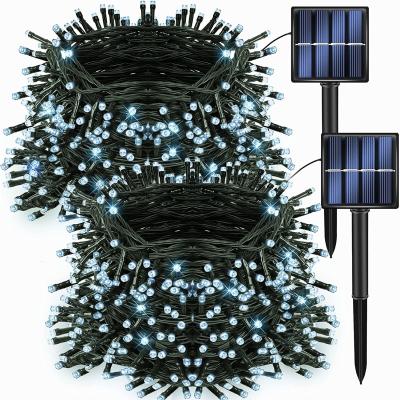 China 200 LED Cold White 300MA Solar Christmas String Lights  For Pub Yard Decor for sale
