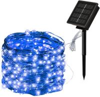 China 1800 MAH Solar Powered Fairy Lights For Yard Decor 200 LED Blue Color for sale