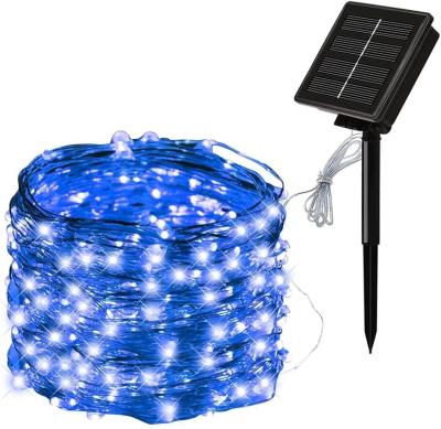 China 1800 MAH Solar Powered Fairy Lights For Yard Decor 200 LED Blue Color for sale