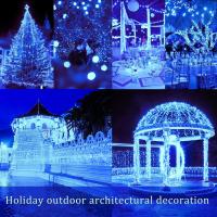 China 1800 MAH Solar Powered Fairy Lights For Yard Decor 200 LED Blue Color for sale