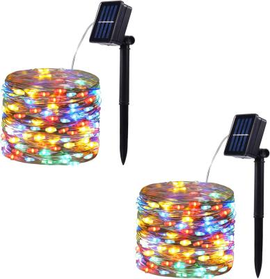 China Multicolor 100 LED Solar Powered String Lights 8 Modes Fairy Lights For Garden Patio for sale